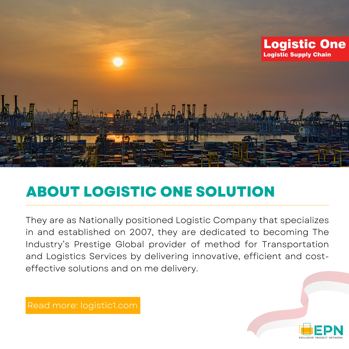 MEMBER ALERT - Logistic One - EPN Exclusive Project Network - MEMBER ...